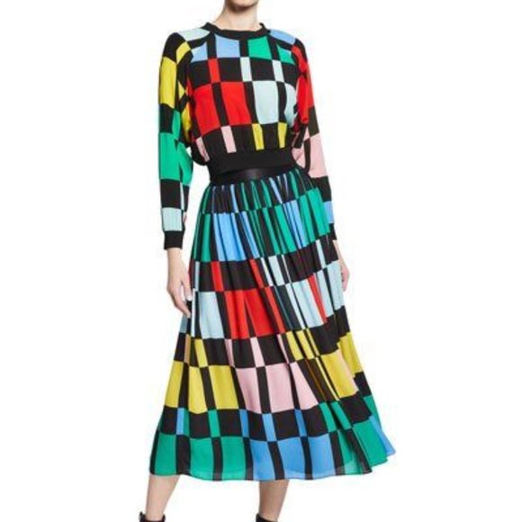 Alice + Olivia | Skirts | Alice Olivia Calvin Colorblock Matching Set ...